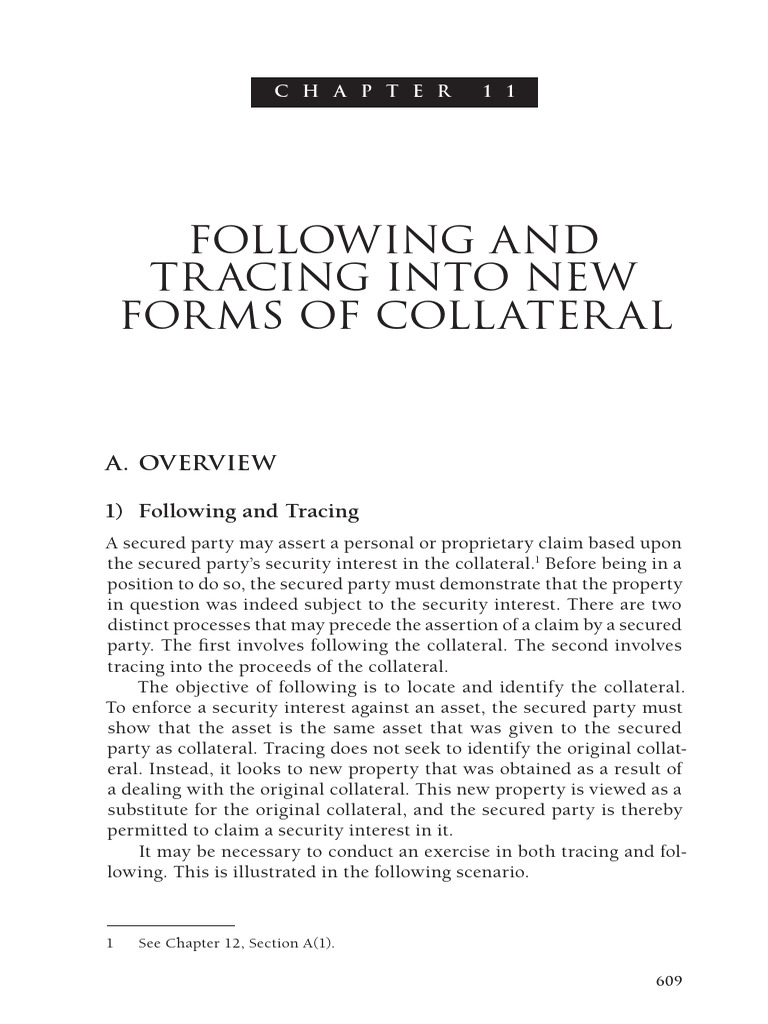 FOLLOWING AND TRACING INTO NEW FORMS OF COLLATERAL | PDF | Security ...