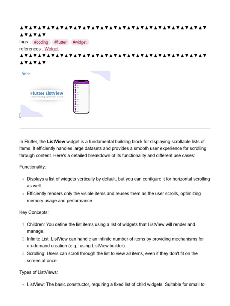 ListView (Col + Single Child Scroll) | PDF