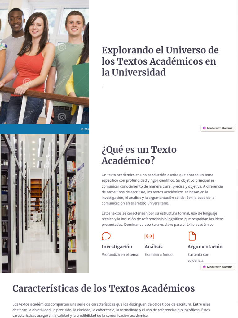 Textos Académicos: Tipos y Características | PDF | Ensayos ...