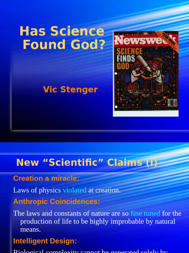 God VS Science-PPT For Inspiration Presentation of Participants | PDF | Intelligent Design | Physics