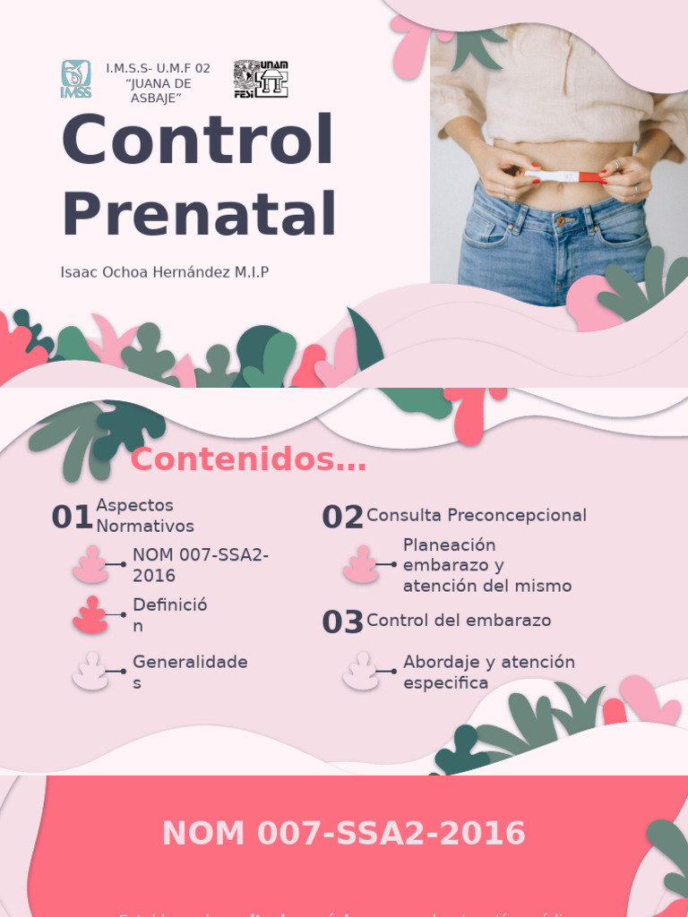 Guía de Control Prenatal NOM-007-SSA2-2016 | PDF | Parto prematuro ...