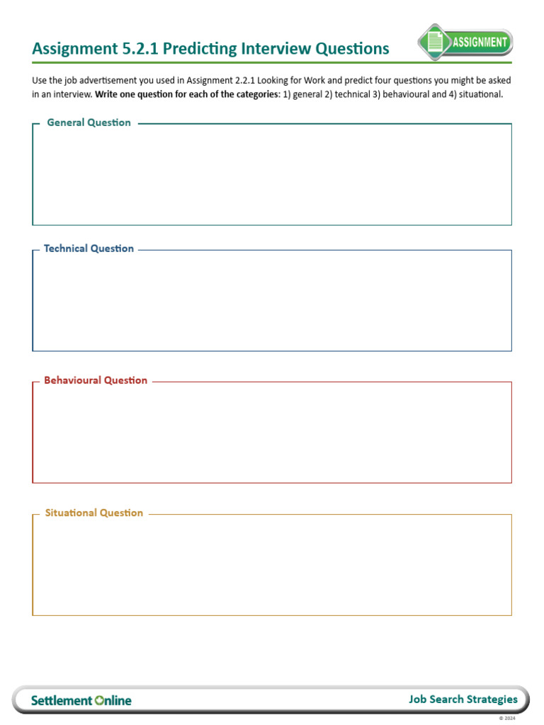 Assignment 5.2.1 Predicting Interview Questions | PDF