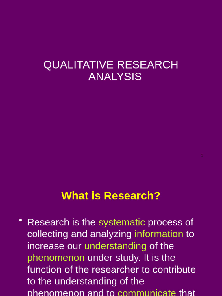 Qualitative Research Analysis Guide | PDF | Qualitative Research | Data