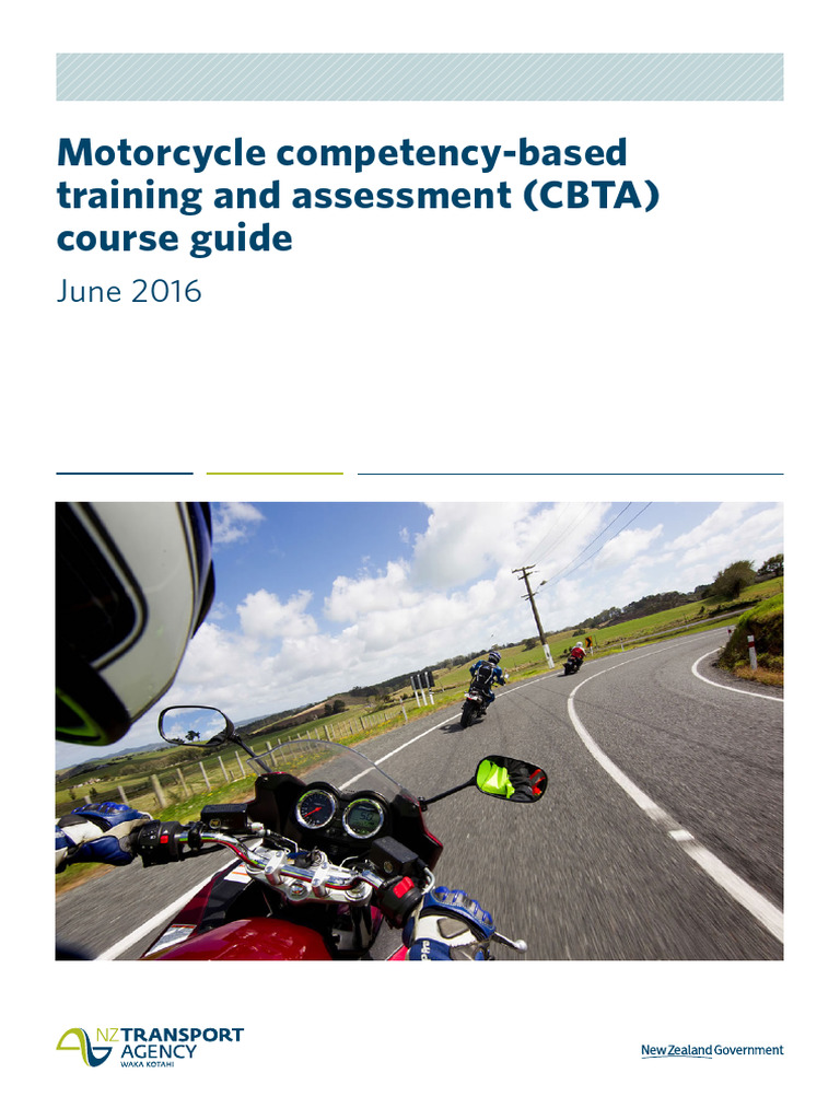Motorcycle CBTA Course Guide 2016 | PDF | Traffic | Motorcycle