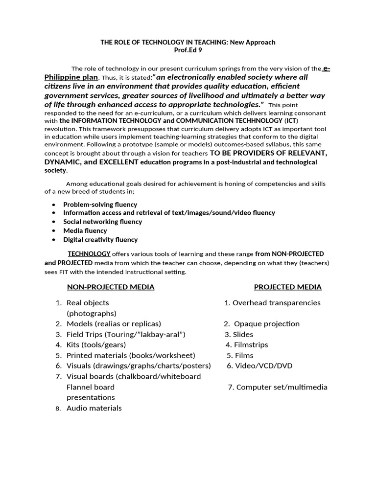 Technology's Impact on Modern Teaching | PDF | Educational Technology ...