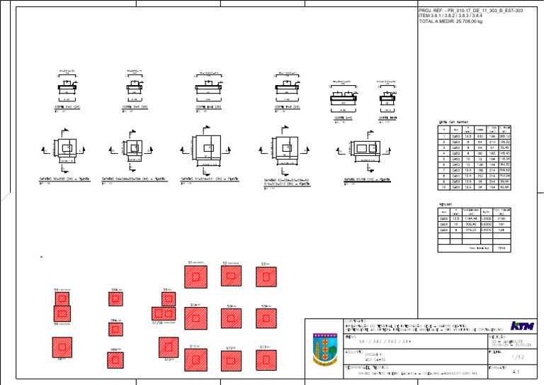 BM 03 - Croqui 4 - 3.8.1 Armação Ca-50-Rev1-Sapatas | PDF
