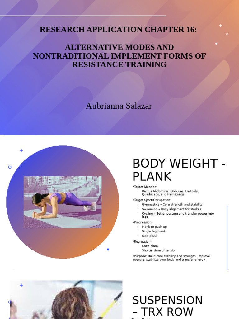 Alternative Modes and Nontraditional Implements Chapter 16-2 | PDF | Limbs (Anatomy ...
