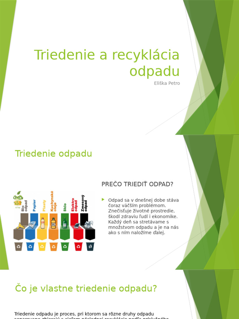 Recyklacia A Triedenie Odpadu | PDF
