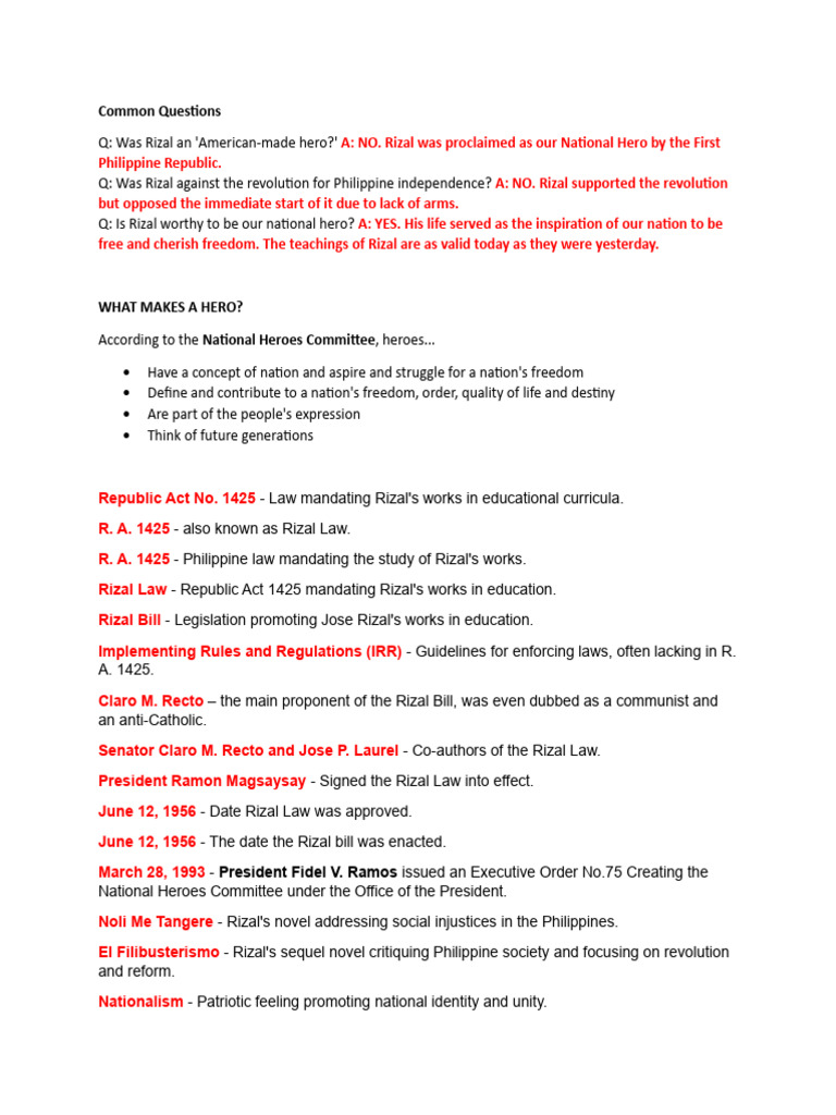 Lesson 1- Rizal Bill & Rizal Law_reviewer | PDF | Nationalism | Nation ... Lesson 1- Rizal Bill & Rizal Law_reviewer | PDF | Nationalism | Nation ...