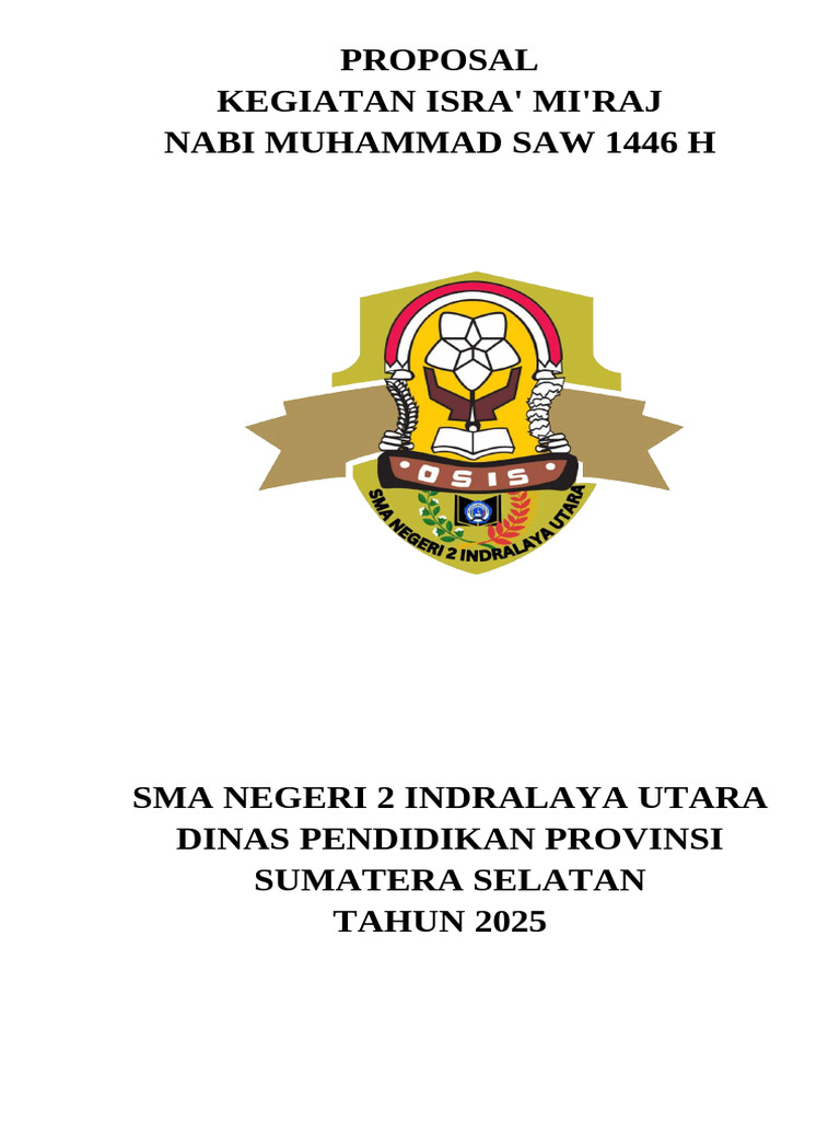 Proposal Isra Miraj 1446H (2) | PDF