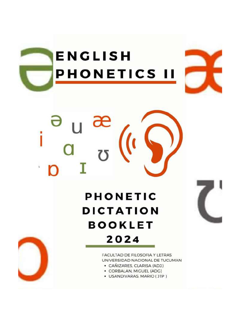 Phonetic Dictations Booklet FII 2024 (1-13) | PDF | Phonetics | Reading ...