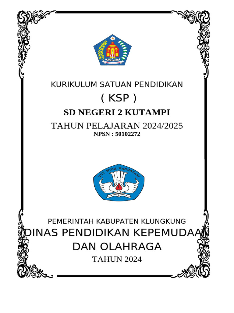 Kurikulum SD Negeri 2 Kutampi 2024/2025 | PDF