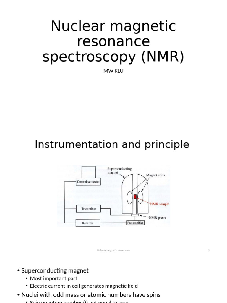 Understanding Nuclear Magnetic Resonance | PDF | Nuclear Magnetic ...