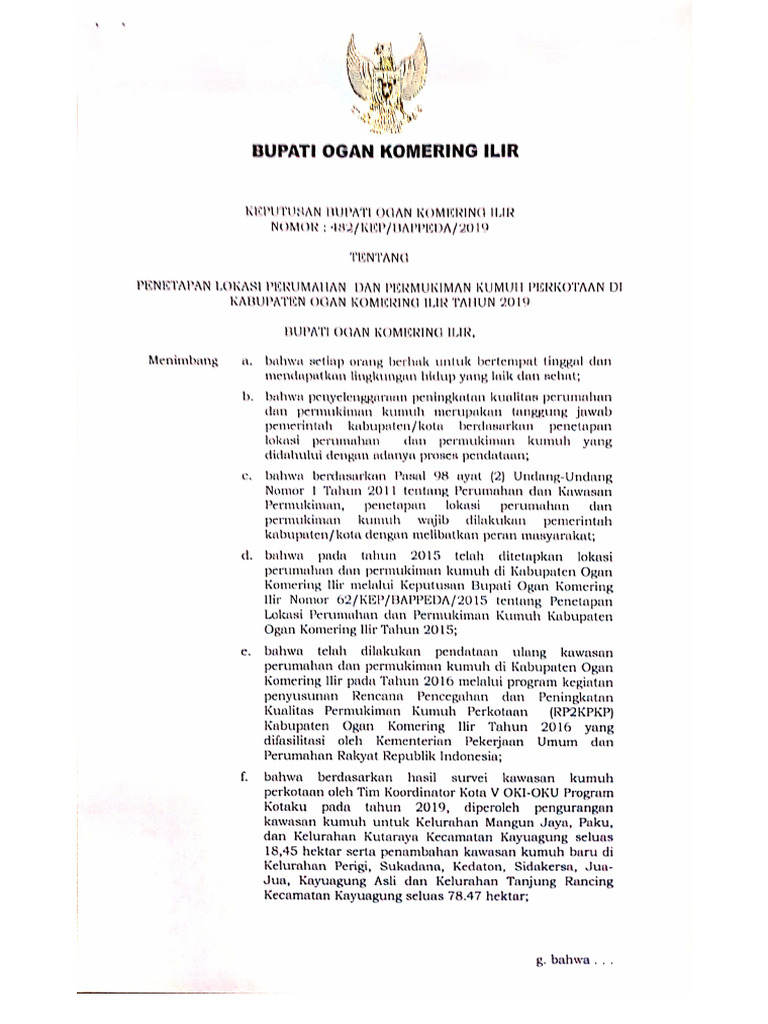 SK Kumuh Ogan Komering Ilir 2019 | PDF