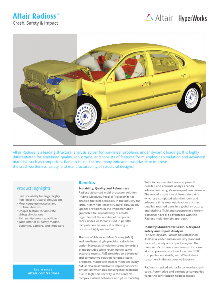 HW_0000_Datasheet_Radioss_8.5x11 | PDF | Simulation | Mechanical Engineering