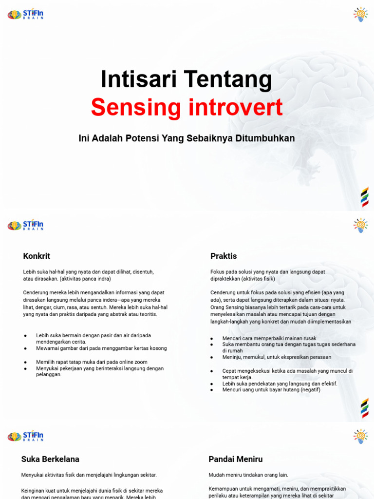 01. Sensing introvert - Very Solver | PDF