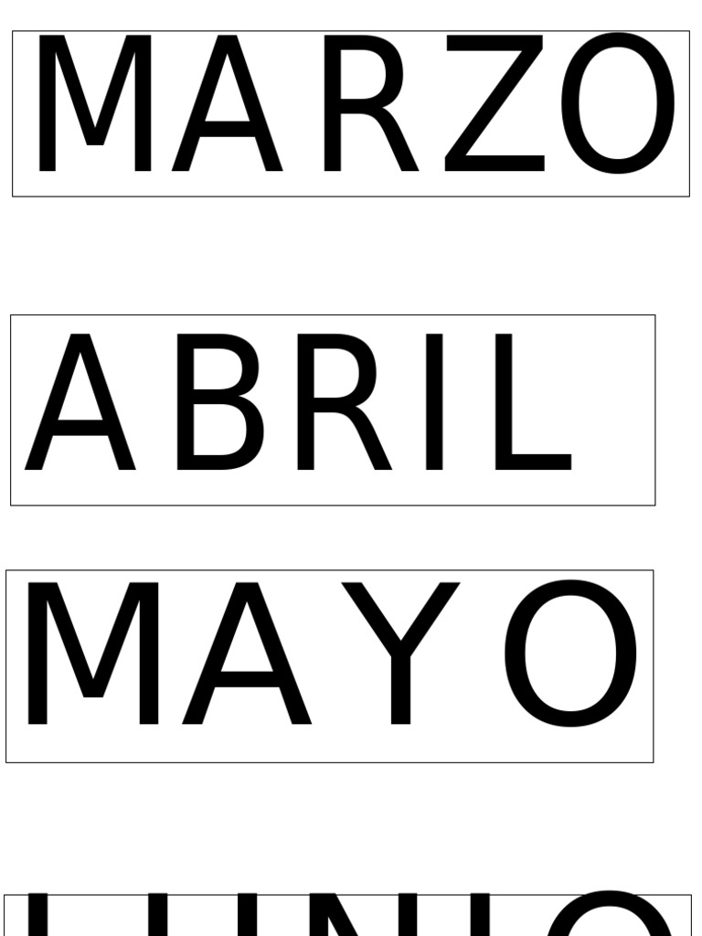 Meses Del Año | PDF