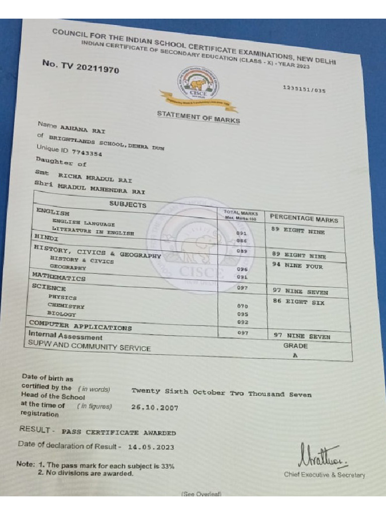 Pass Certificate | PDF