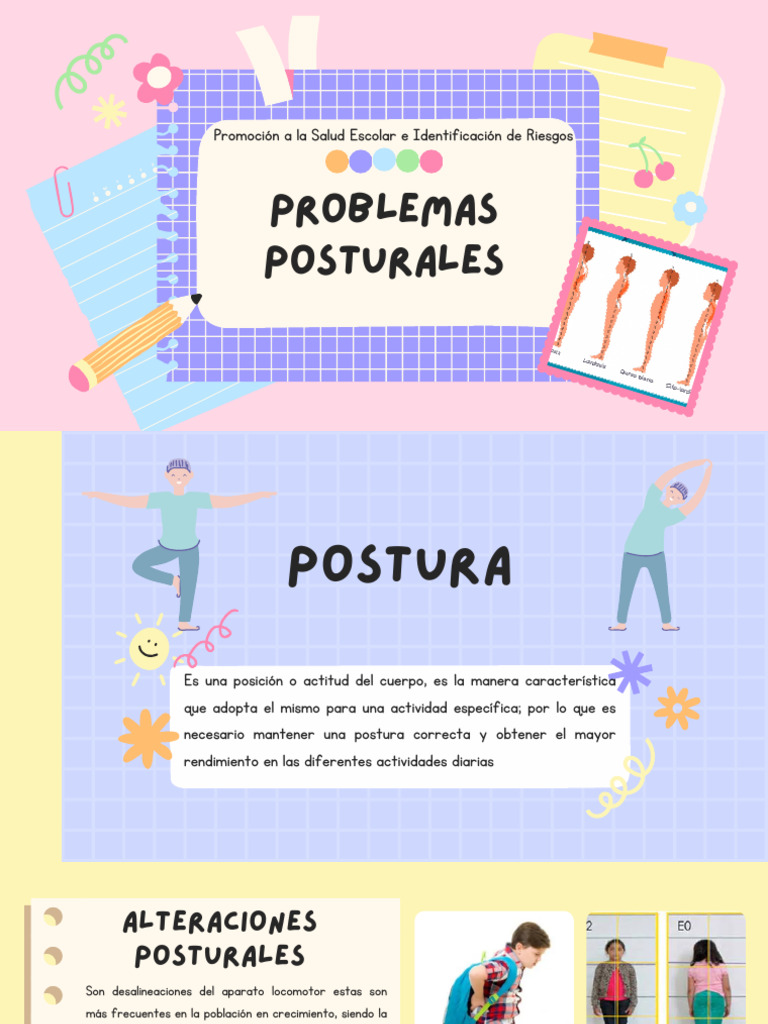 Problemas Posturales en Escolares | PDF | Escoliosis | La columna vertebral