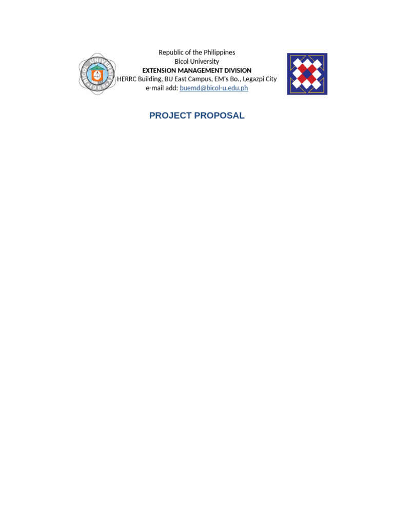 Bicol University Project Proposal Guide | PDF