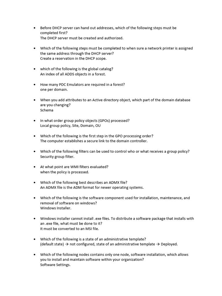 Sever Exam | PDF | Active Directory | Domain Name System