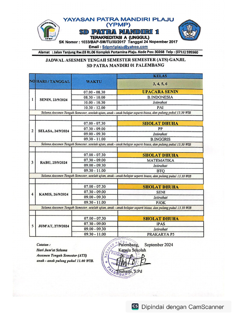 Jadwal ATS 2024 | PDF