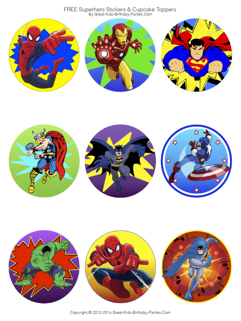 Superhero Stickers 1 | PDF