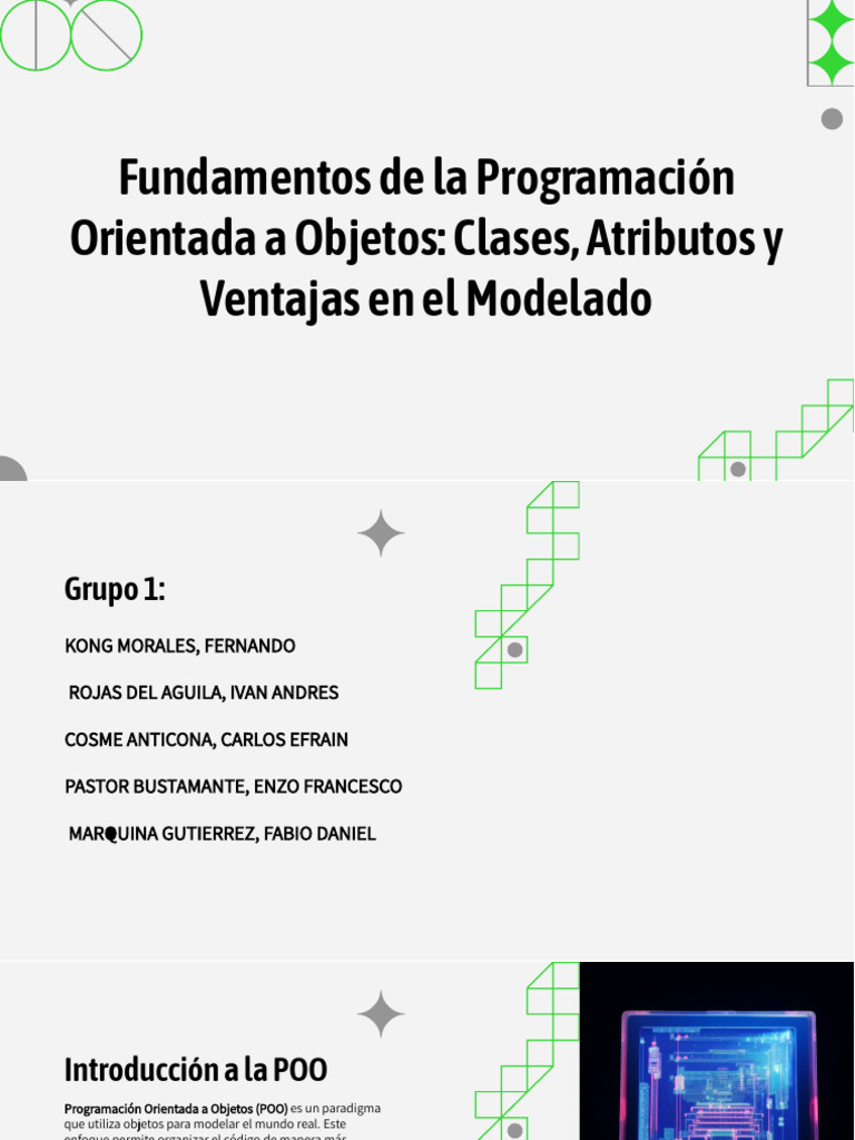 POO - Grupo 1 Upn | PDF | Objeto (informática) | Programación orientada ...
