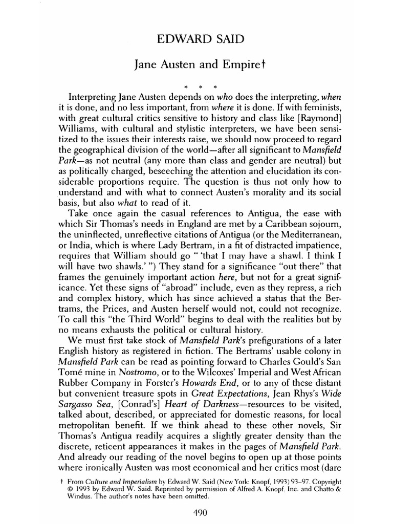 Excerpt Jane Austin and Empire | PDF