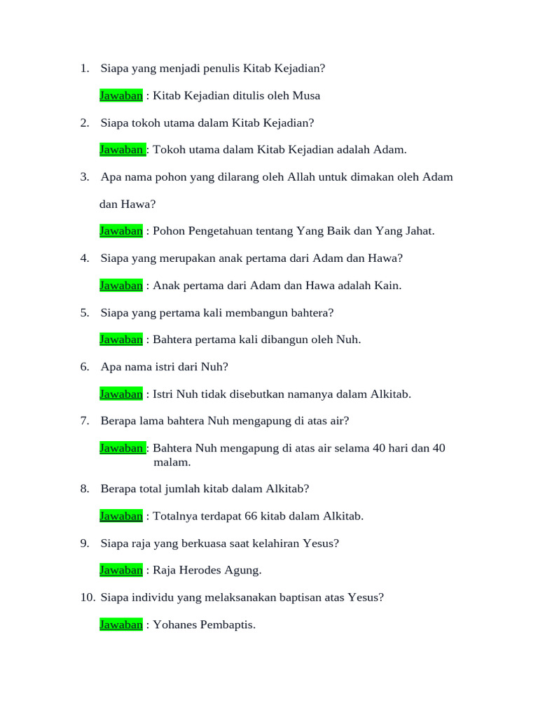 Siapa Yang Menjadi Penulis Kitab Kejadian | PDF