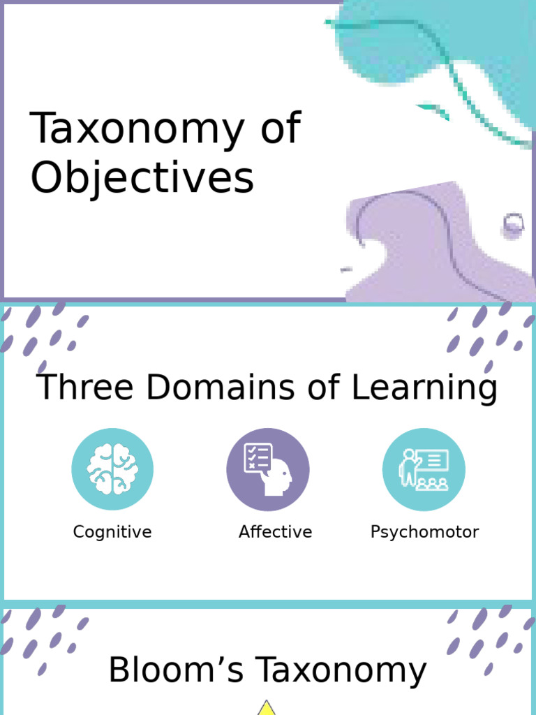 Taxonomy of Objectives LP100 Reporting | PDF