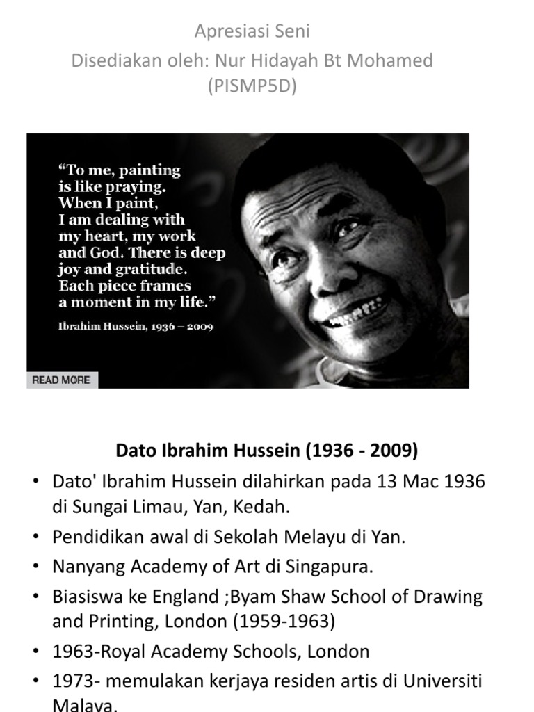 Apresiasi Ibrahim Hussein | PDF