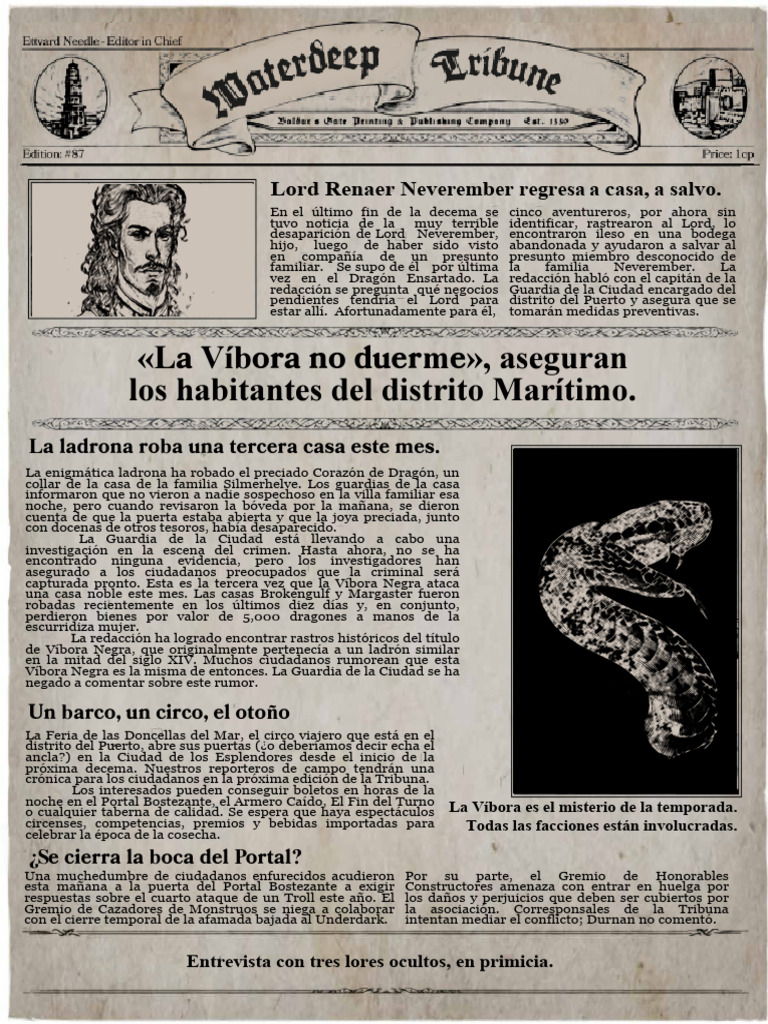 1. Waterdeep Tribune | PDF