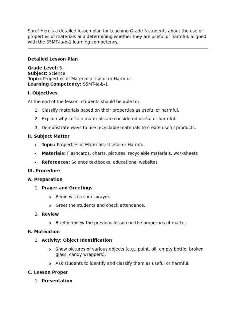 WORD-COPILOT | PDF | Lesson Plan | Recycling