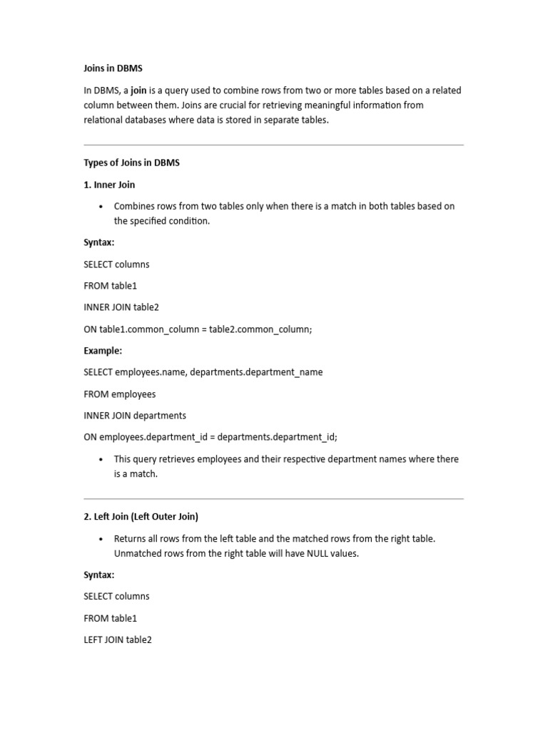 joins | PDF | Sql | Computer Data joins | PDF | Sql | Computer Data