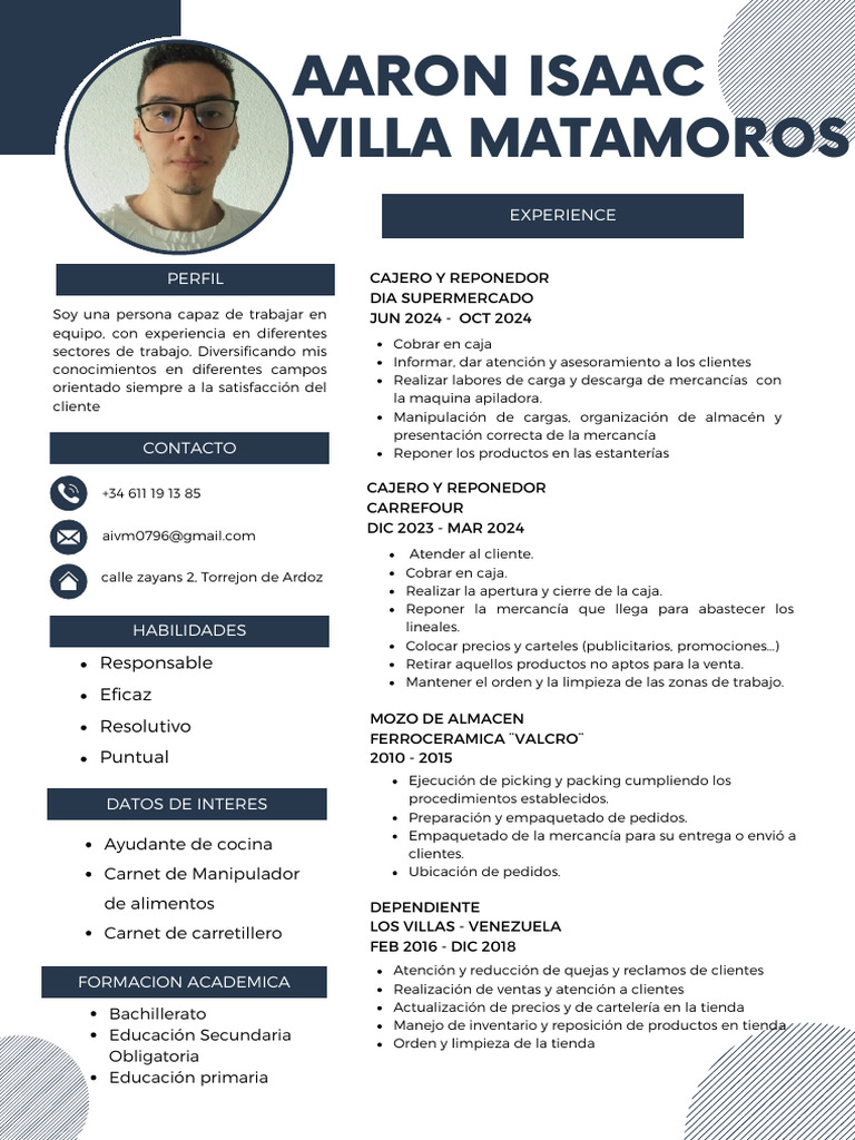 Aaron CV | PDF | Procesos de negocio