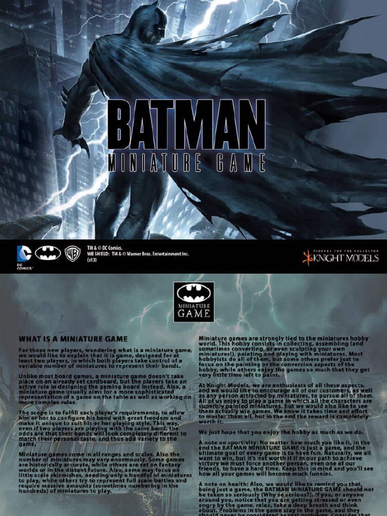 Batman - Miniatures Game Rulebook | PDF
