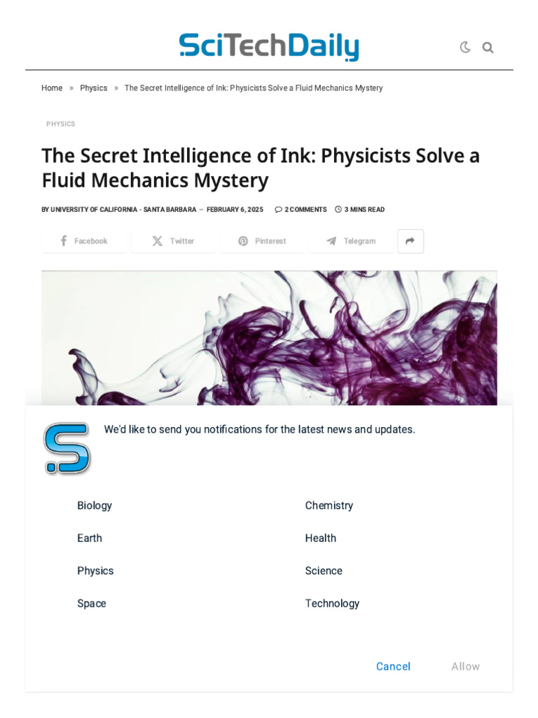 The Secret Intelligence of Ink_ Physicists Solve a Fluid Mechanics ... The Secret Intelligence of Ink_ Physicists Solve a Fluid Mechanics ...