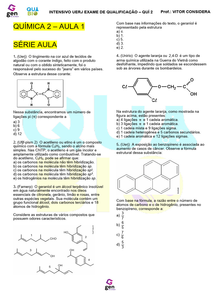 Química 2 | PDF | Éster | Aromaticidade