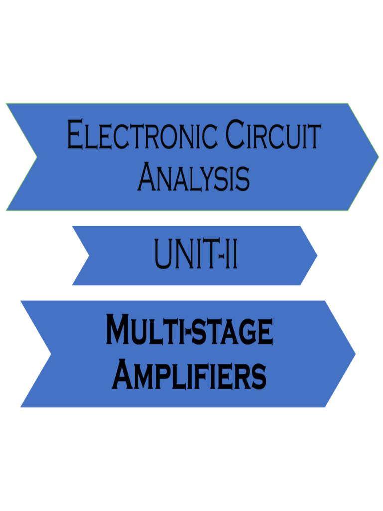 Eca-Unit 1-Multistage Amplifiers Lecture Notes | PDF