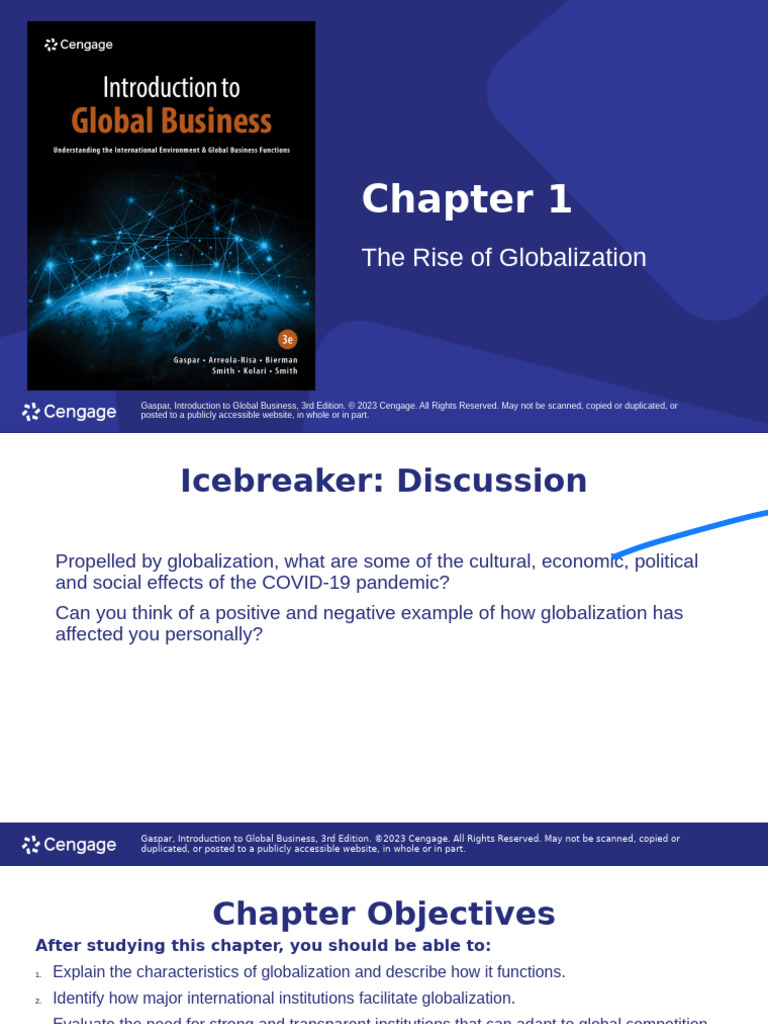 Gaspar IntroGlobalBus3e PPT Ch01 | PDF | World Trade Organization | Globalization