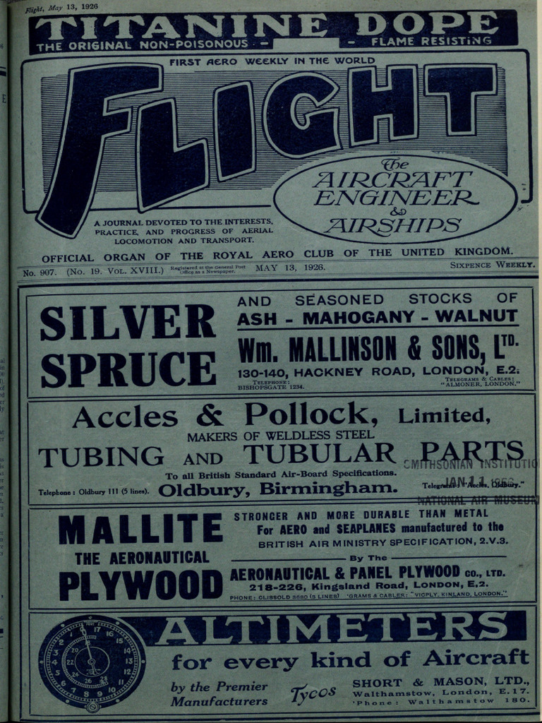 Flight Magazine Overview 1926 | PDF