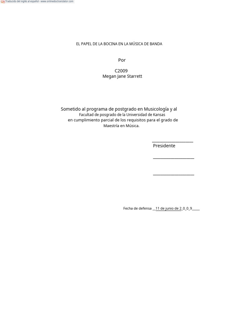 El Rol Del Corno en La Banda TRADUCIDO | PDF | Cor Anglais | Cuerno francés