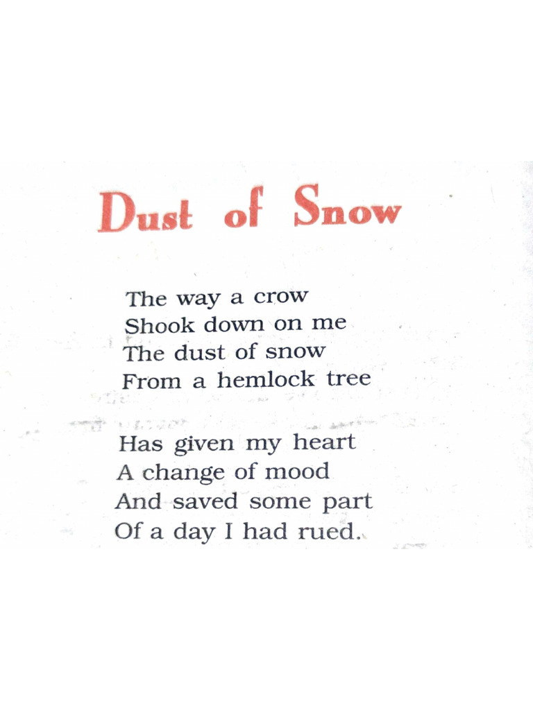 Dust of snow | PDF