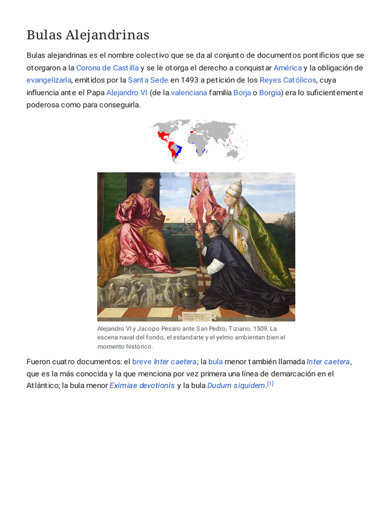 Bulas Alejandrinas - Wikipedia, La Enciclopedia Libre | PDF | Santa ...