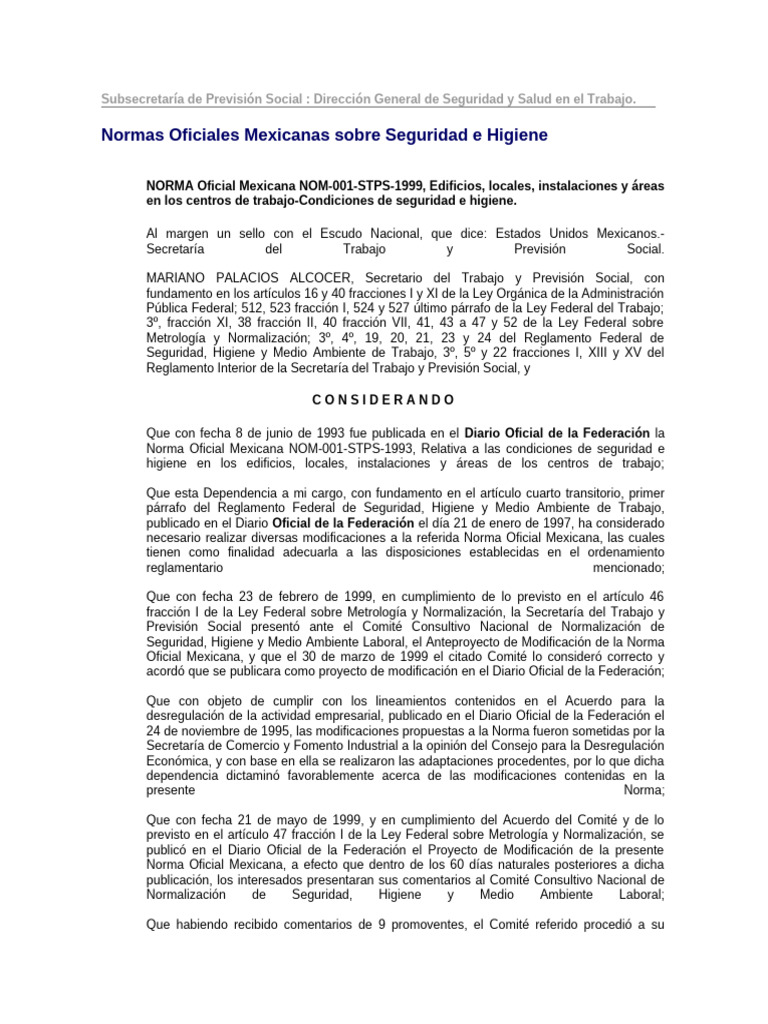 STPS 001 | PDF | Escalera | México