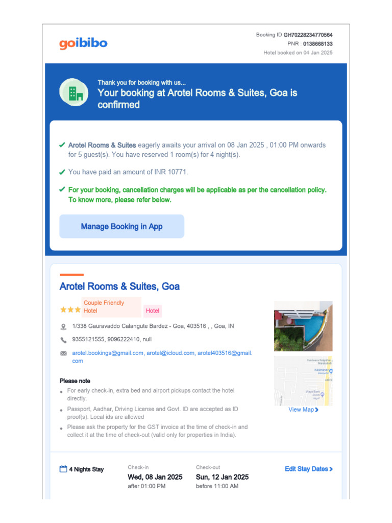 Booking Confirmation Voucher | PDF