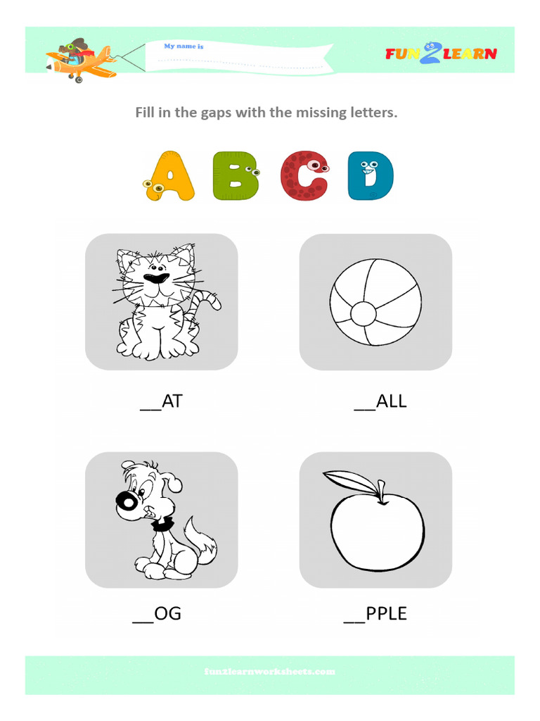 ABCD Worksheet: Fill in the Gaps | PDF