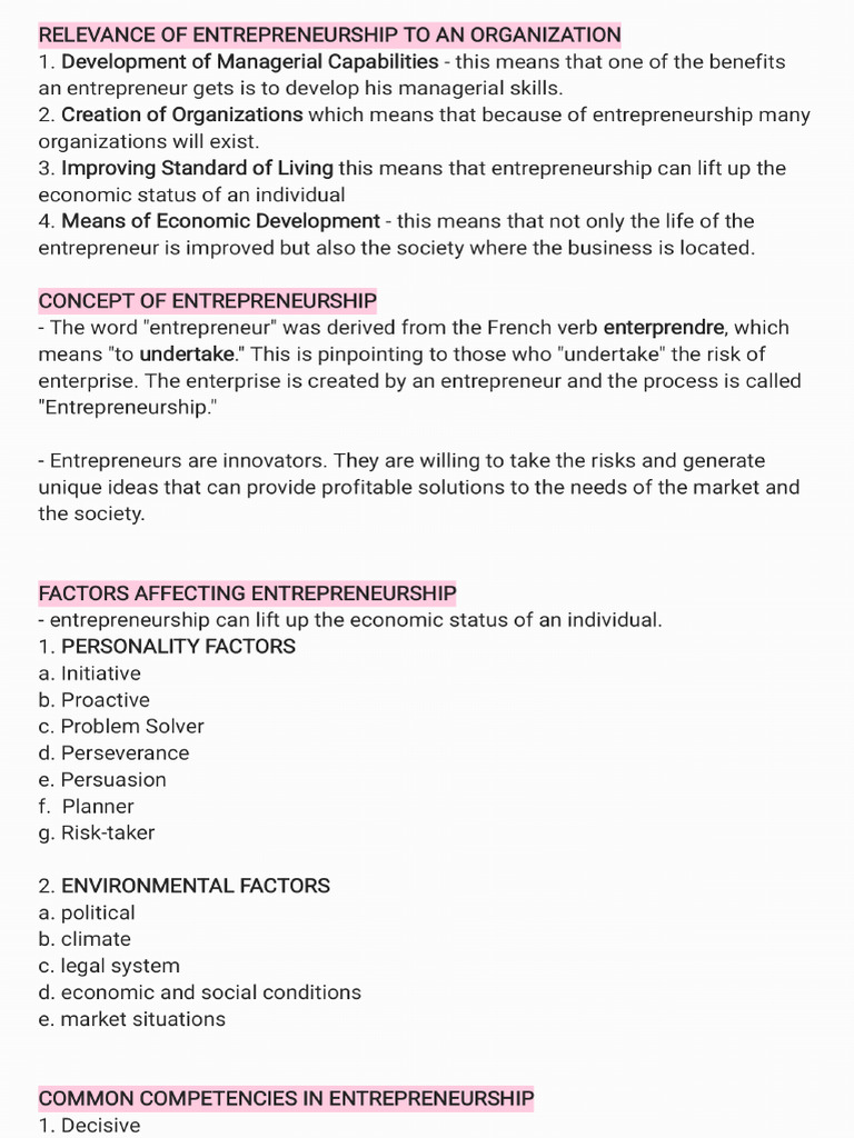 Entrepreneurship | PDF