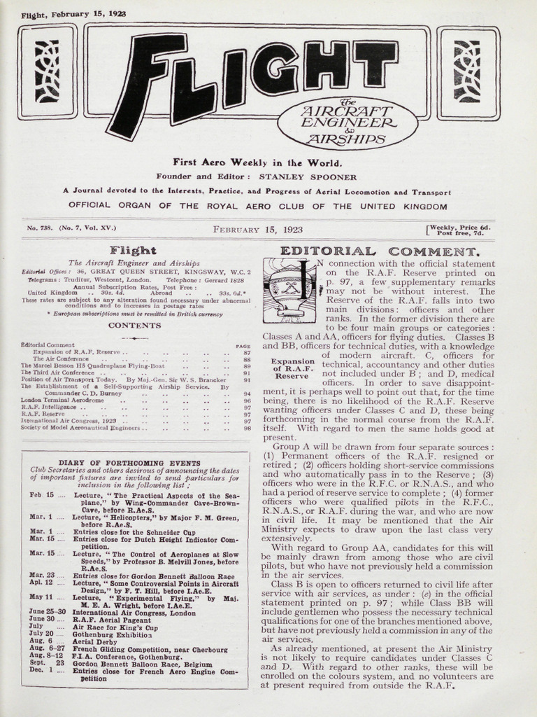 Flight Magazine 1923 UK | PDF